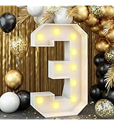 Amazon.com : 4ft Marquee Light up Numbers 60 Mosaic Numbers Frame for ...