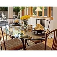 Amazon.com: 24" Inch Round Glass Table Top 1/4" Thick Tempered Beveled ...