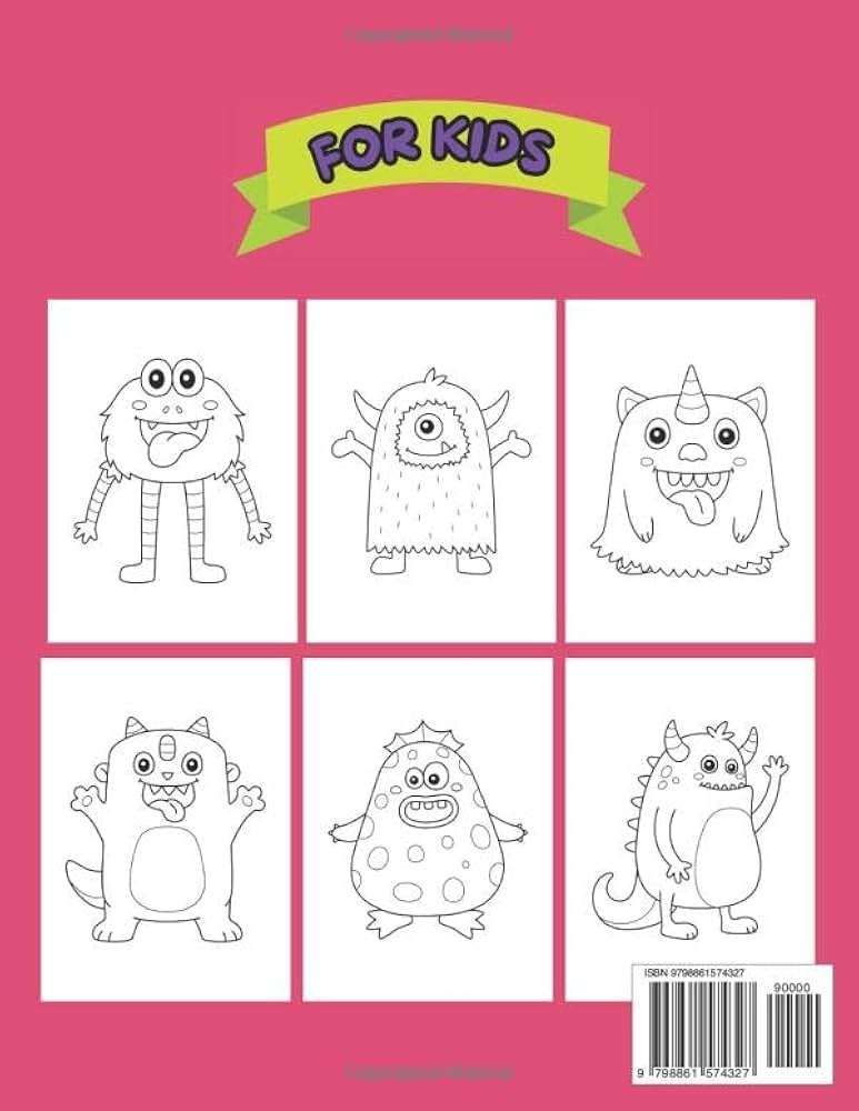 cute little monsters coloring pages