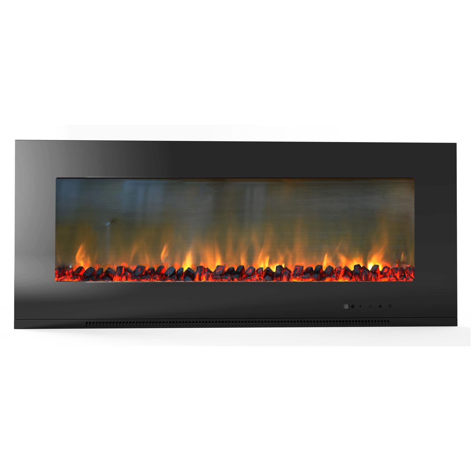 Amazon.com: Hanover Fireside 56'' Wall Mounted Flat Panel Electric ...