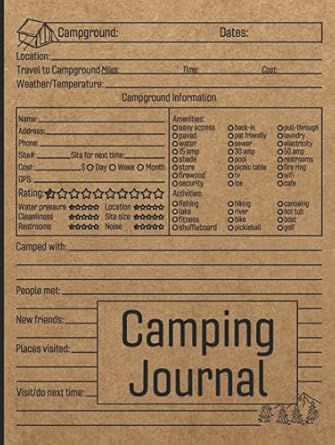 Camping Journal: Family RV Travel Logbook / Memory Book For Adventure ...