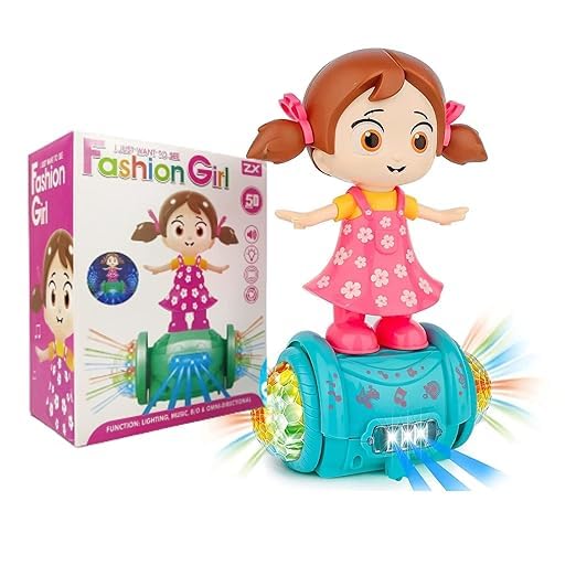 Buy Aachoko Musical Dancing Girl 360 Degree Rotating with 5D Light and ...
