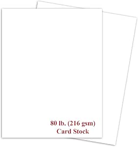 White Thick Paper Cardstock - for Business Card, Art, Invitations ...