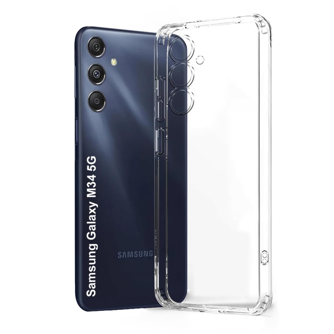 Fashionury Crystal Clear Back Case Cover for Samsung Galaxy M34 5G ...