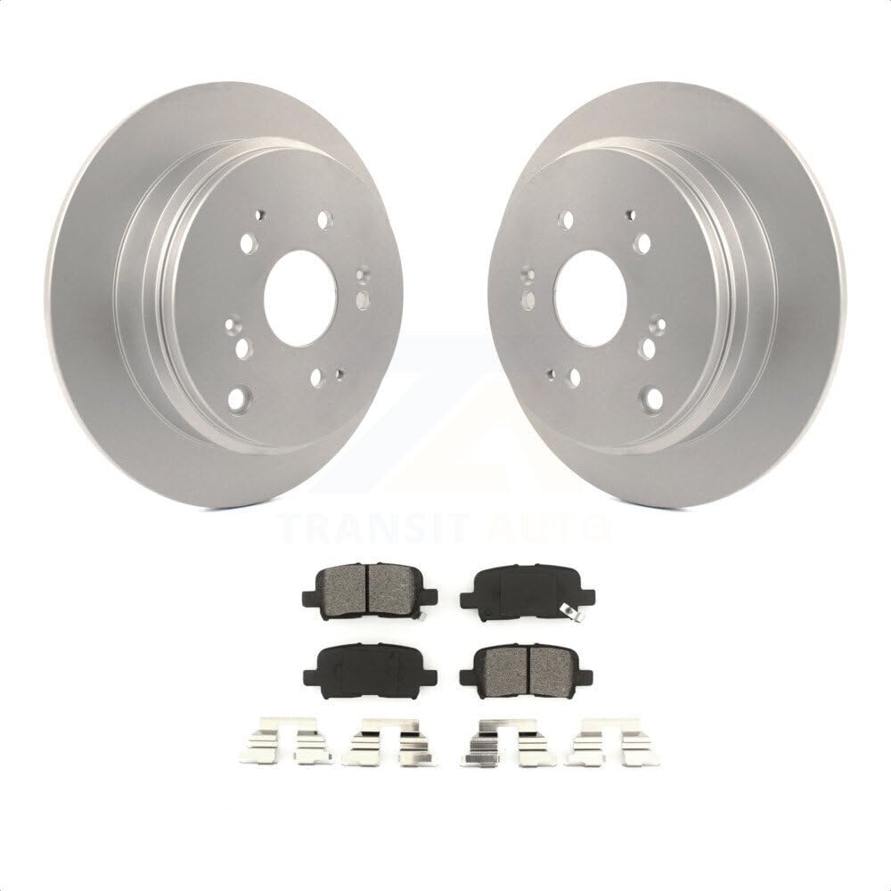 Rear Coated Disc Brake Rotors And Semi-Metallic Pads Kit For 2002-2004 ...