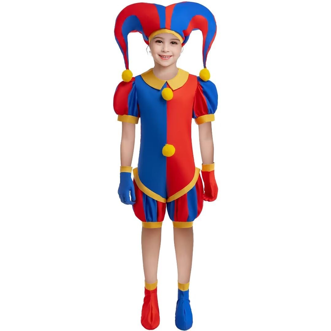 Amazing Circus Costume For Girls Pomni Digital Clown Costumes Halloween ...