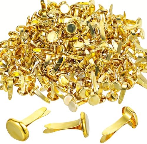 Nogeqi 200PCS Brass Paper Fasteners Split Pins for Handmade Cards, Mini Brads for Paper Crafts ...