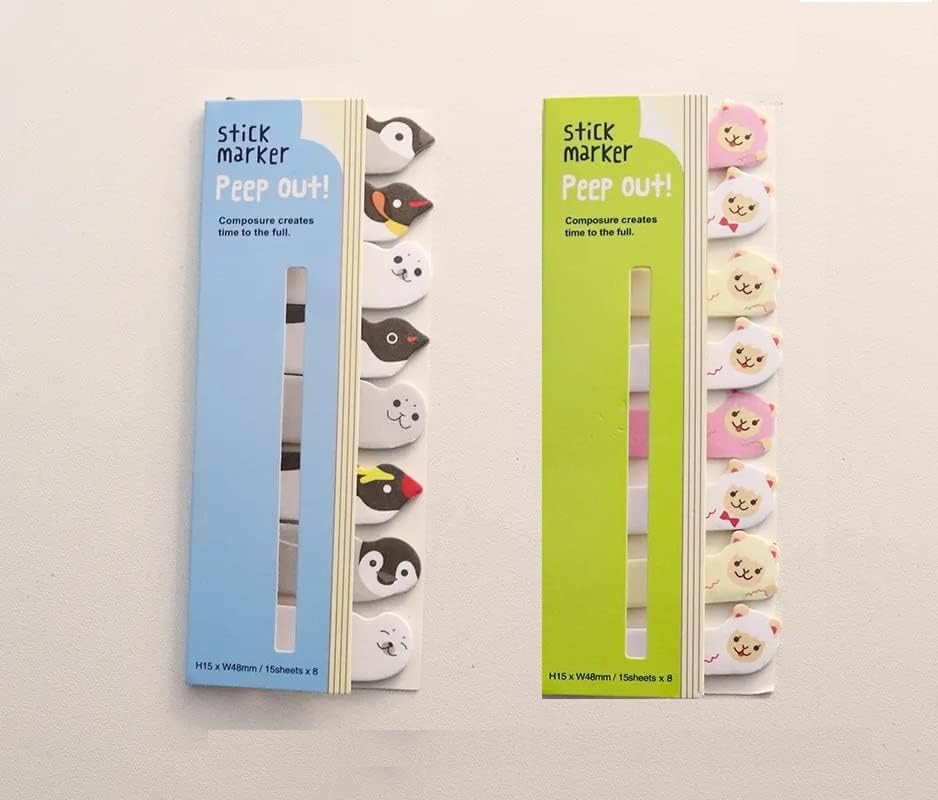 DEZIINE 2Pack Cute Sticky Notes Set, Notes Index Tabs, Pad Sticky ...