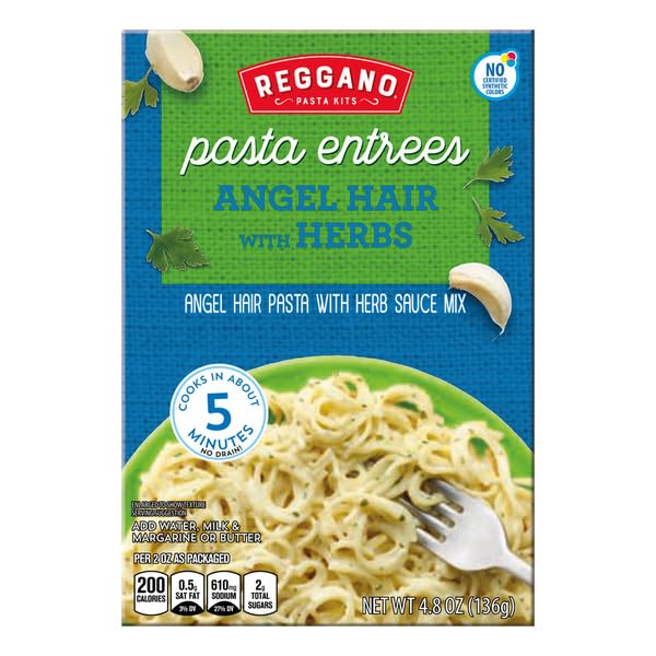 Amazon.com : Reggano Angel Hair Pasta with Herb - 4.8 oz : Grocery ...