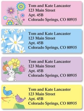 Amazon.com : Personalized Carefree Spring Small Easter Address Labels ...