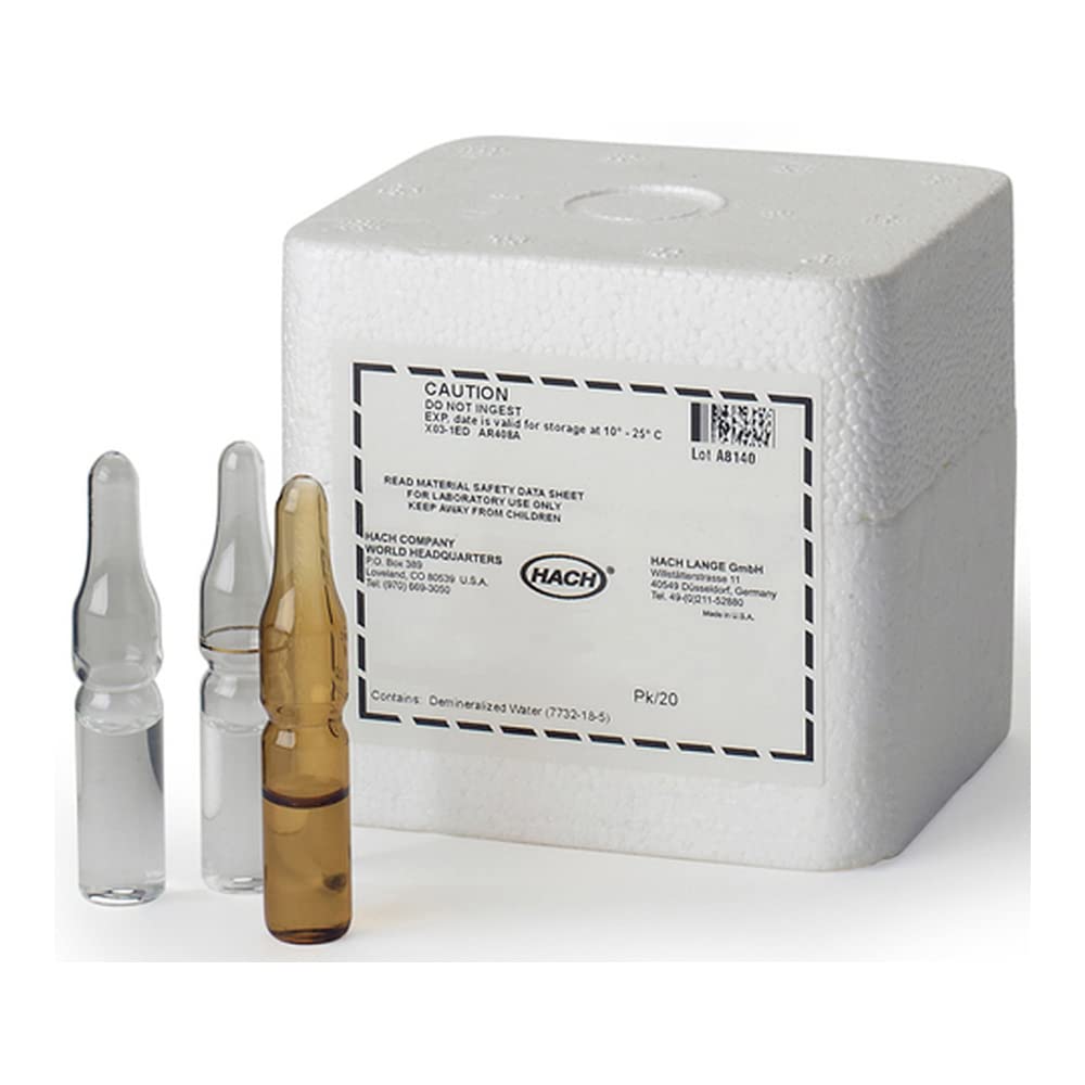 Hach 2493220 Dpd Chlorine Indicator Solution Ampules Ulr Pack 20 ...