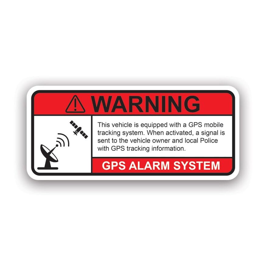 Amazon.com: GPS Anti Theft Vehicle Security Warning Alarm Sticker Decal ...