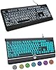 Amazon.com: KOPJIPPOM Large Print Backlit Keyboard, White Illuminated ...