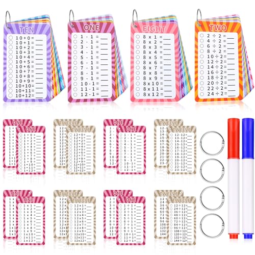 Snapklik.com : 4 Packs Of 49 Pcs Multi Math Flash Cards, Addition ...