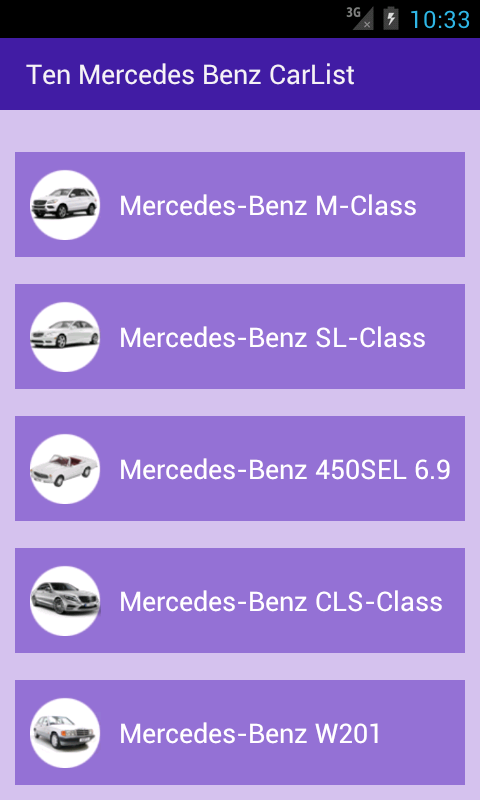 Top 10 Mercedes Benz Car Models - App on Amazon Appstore