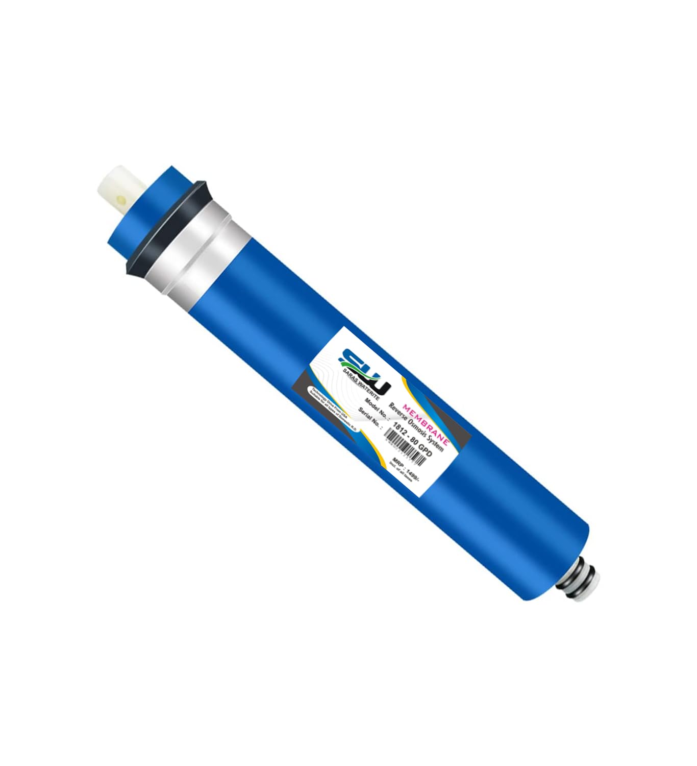 Saras Waterite Ro Membrane 80 Gpd Original Work Upto 1000 Water TDS for ...