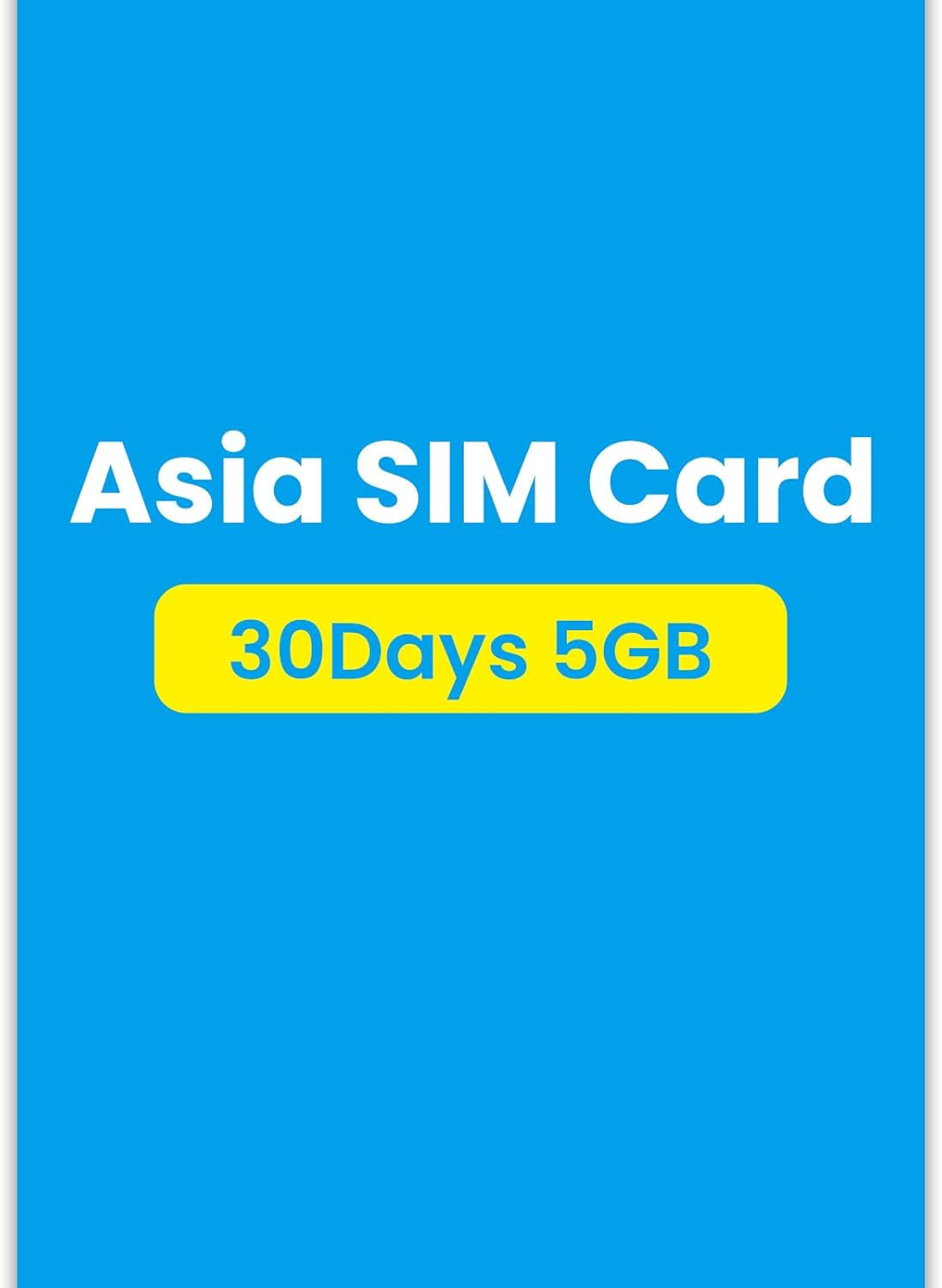 Amazon.com: Asia Sim Card 30 Days 5GB for International Travel, 3 in 1 ...