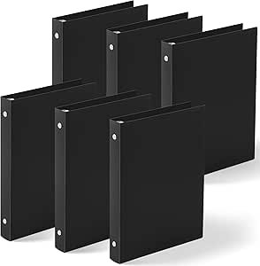 Amazon.com : Henoyso 6 Pcs Mini 3 Ring Binders Plastic 1'' Binder, Fits ...