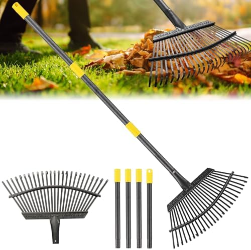 Amazon.com : Fabulas Rake for Leaves, 65 Inch Adjustable Long Handle ...