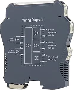 Amazon.com: LKBEJMYY DC Signal Isolator 4-20mA to 4-20mA 1-Input 3-Output 1-Input 4-Output ...