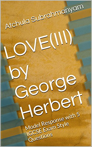 LOVE(III) by George Herbert: Model Response with 5 IGCSE Exam Style ...