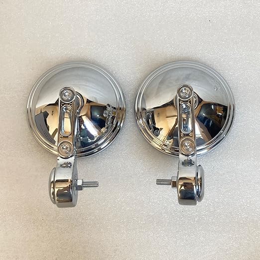 GadiBike Handle Bar Mirror Heavy for RE Reborn/Meteor 350 cc (Chrome ...