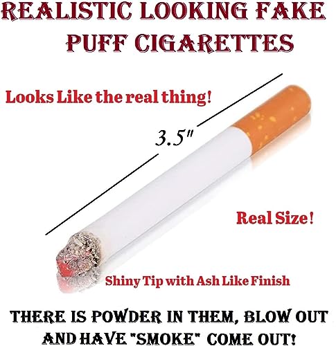 Zugar Land Realistic Looking Fake Stage Puff Cigarettes (3.5 inch) Prop ...