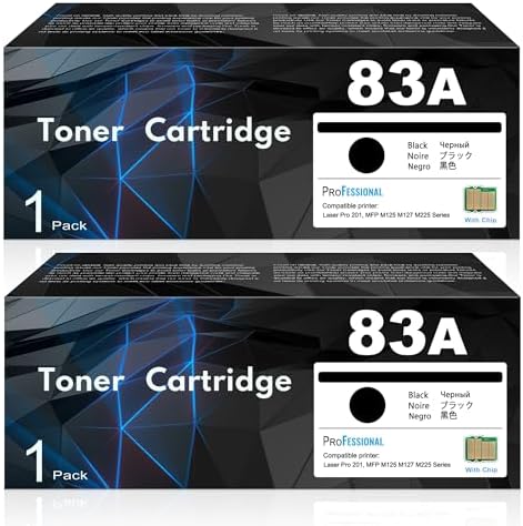 Amazon.com: 83A CF283A Black Toner Cartridge 2-Pack Replacement for HP ...