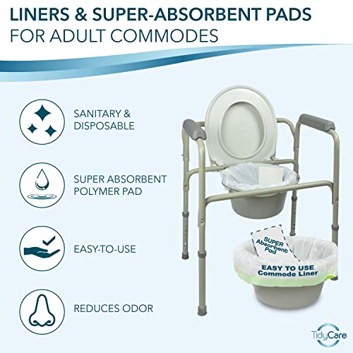 Snapklik.com : Bedside Commode Liners And Absorbent Pads For Portable ...