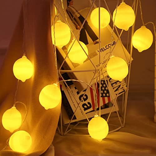 Uonlytech Novelty Lemon String Lights, 4.9ft LED Fruit Lemon Fairy ...