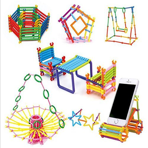 Colourful Plastic Building Stick Kits, Connector Set Innovative Shapes ...