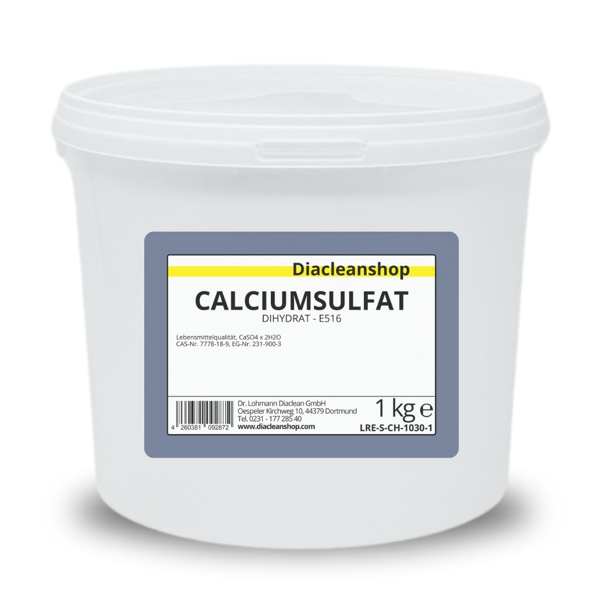 Calciumsulfat Dihydrat 1kg in Lebensmittelqualität E516 - Braugips ...