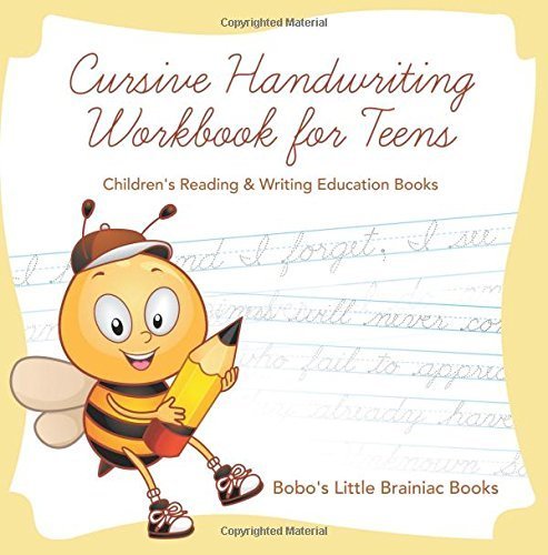 Cursive Handwriting Workbook for Teens : Children's Reading & Writing ...