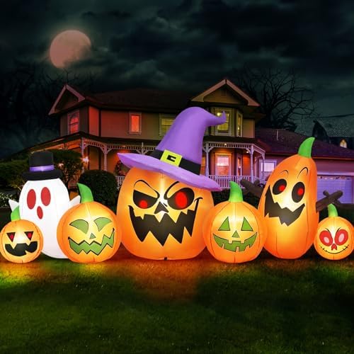 Amazon.com: Danxilu 8FT Long Halloween Inflatables Outdoor Decorations, Haunted Inflatable ...