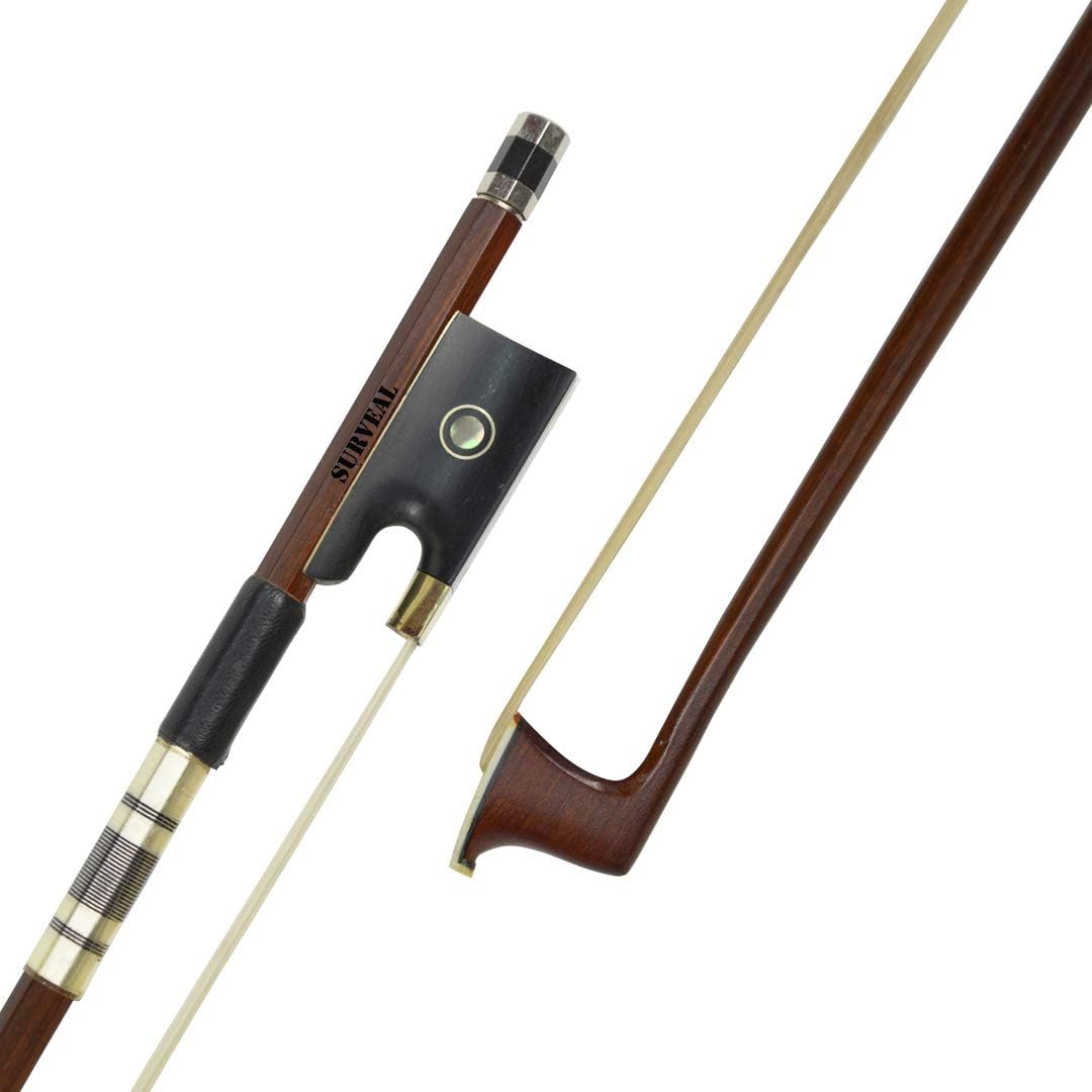 AMZZ Advance 4/4 Full Size Violin Bow Pernambuco Violin Bow Real Horse ...