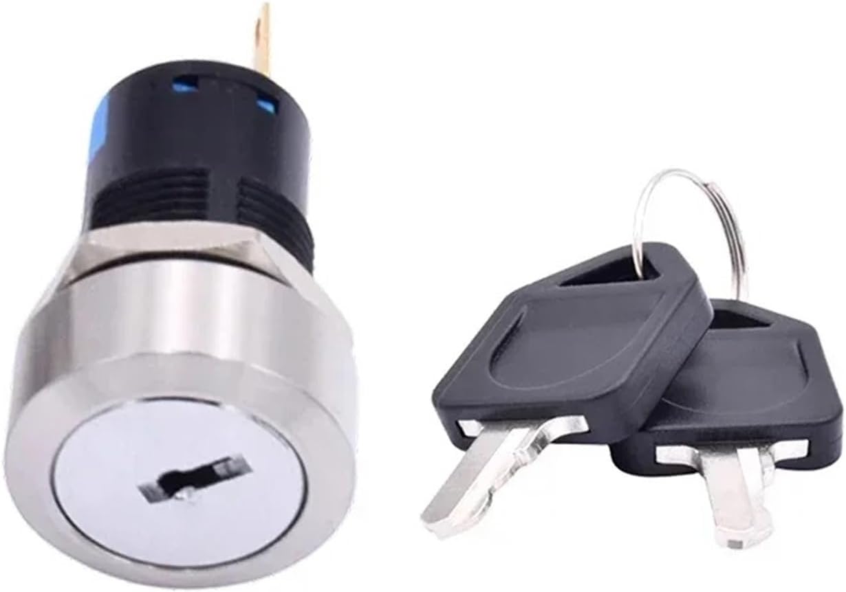 Amazon.com: OLDHZTPGQX 16mm 19mm 22mm Waterproof Metal Rotary Key ...