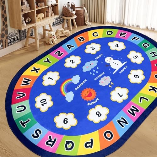 Amazon.com: Drydiet Kids Carpet Early Learning Classroom Rug 6 x 9ft ...
