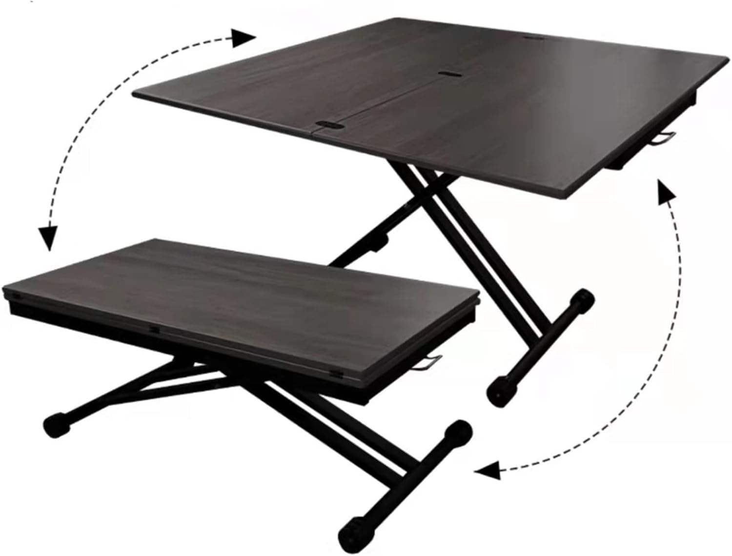 Space Saving Folding Table 39×22inch, Adjustable High Folding Dining ...