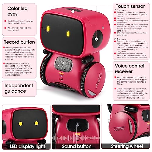 Talking Robot Toy for Girls Boys Kids Age 3 4 5 6 7, Intelligent Robot ...