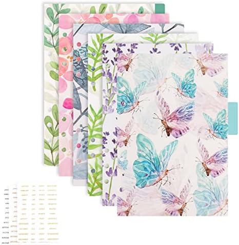 Amazon.com : AUEAR, 12 Pack Binder Index Dividers A5 Plastic Insertable ...