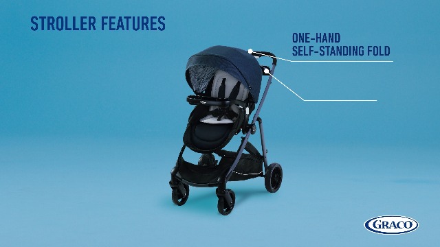 Graco Stroller Blue Hood
