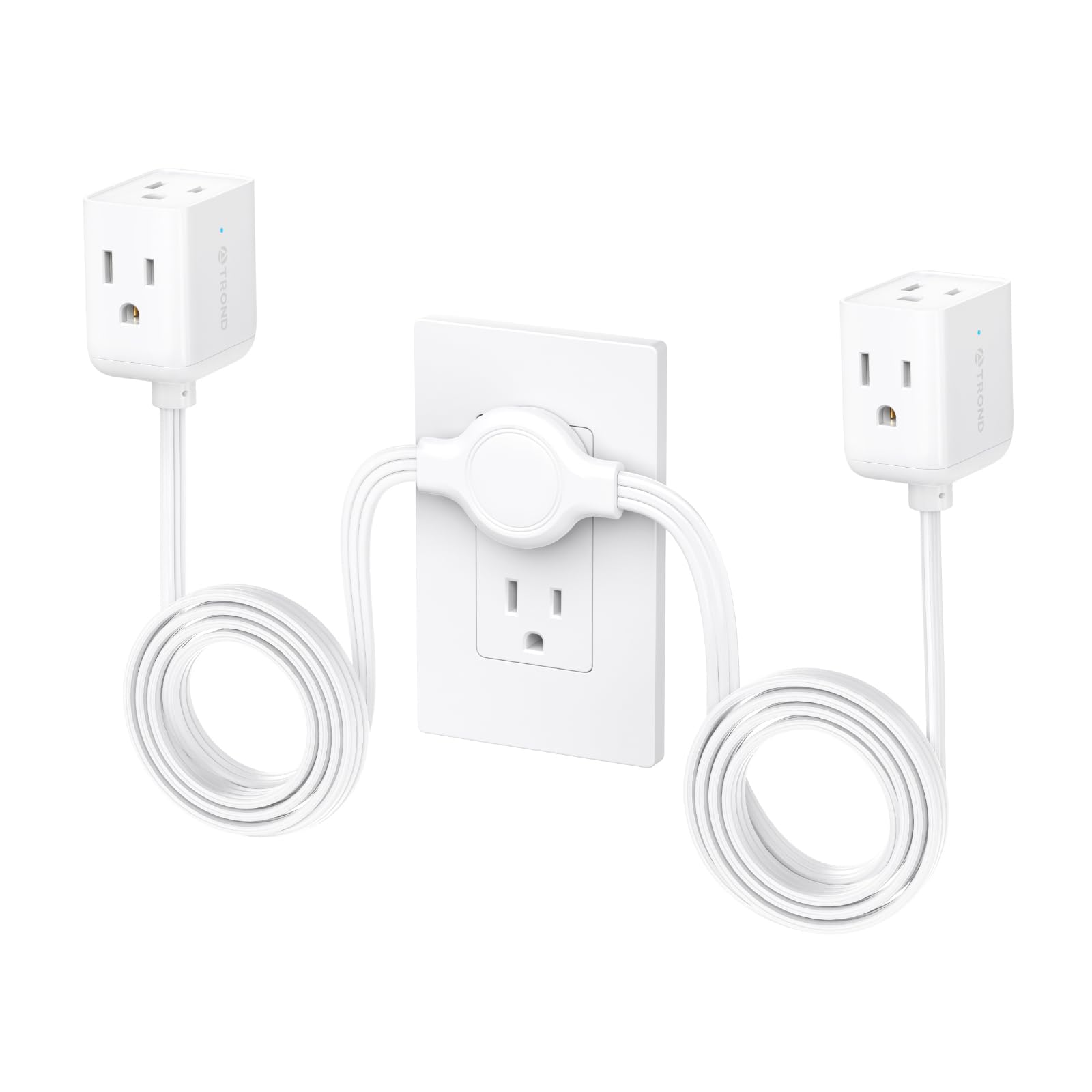 TROND Split Extension Cord Power Bar, Twin 6ft on Each Side, 3 Way ...