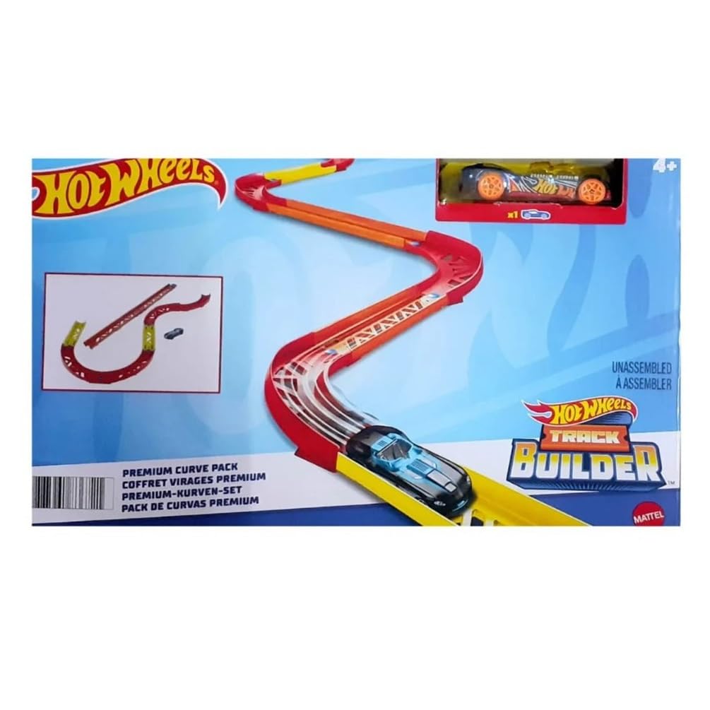 Amazon.com: Hot Wheels Toy Car Track Set, Track Builder Unlimited ...