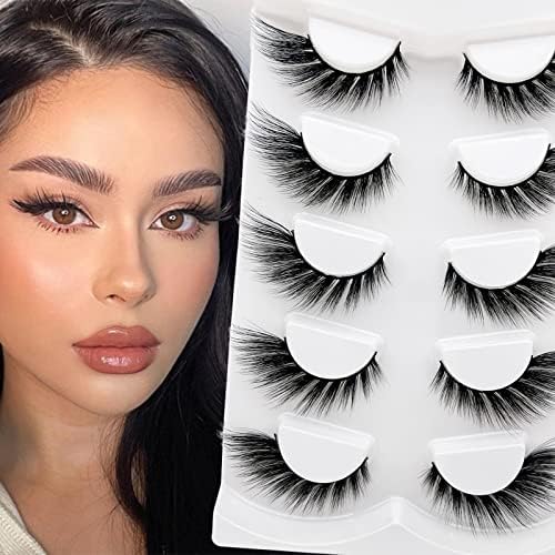 Amazon.com: outopen 5 Pairs Fox Eye Lashes, 17mm, Winged Angel Fluffy ...