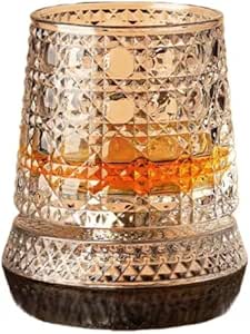 Amazon.com | Aocesk 360° Rotating Whiskey Glass Tumbler, Spinning ...