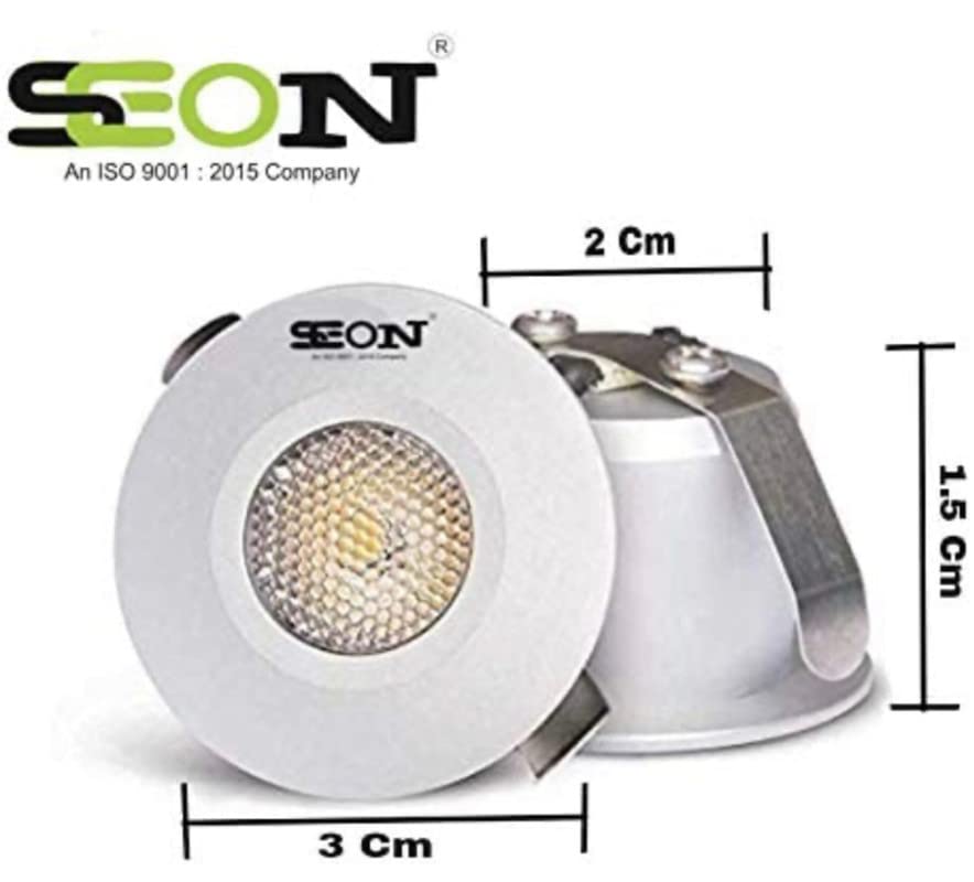SEON 1 Watt LED Button Driverless Spot COB Light for Decorative Pop ...