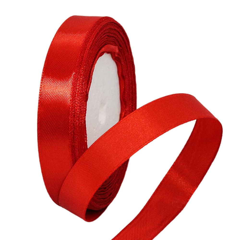 Red Ribbon 15mm for Gift Wrapping,22M Double Sided Satin Ribbon Red ...