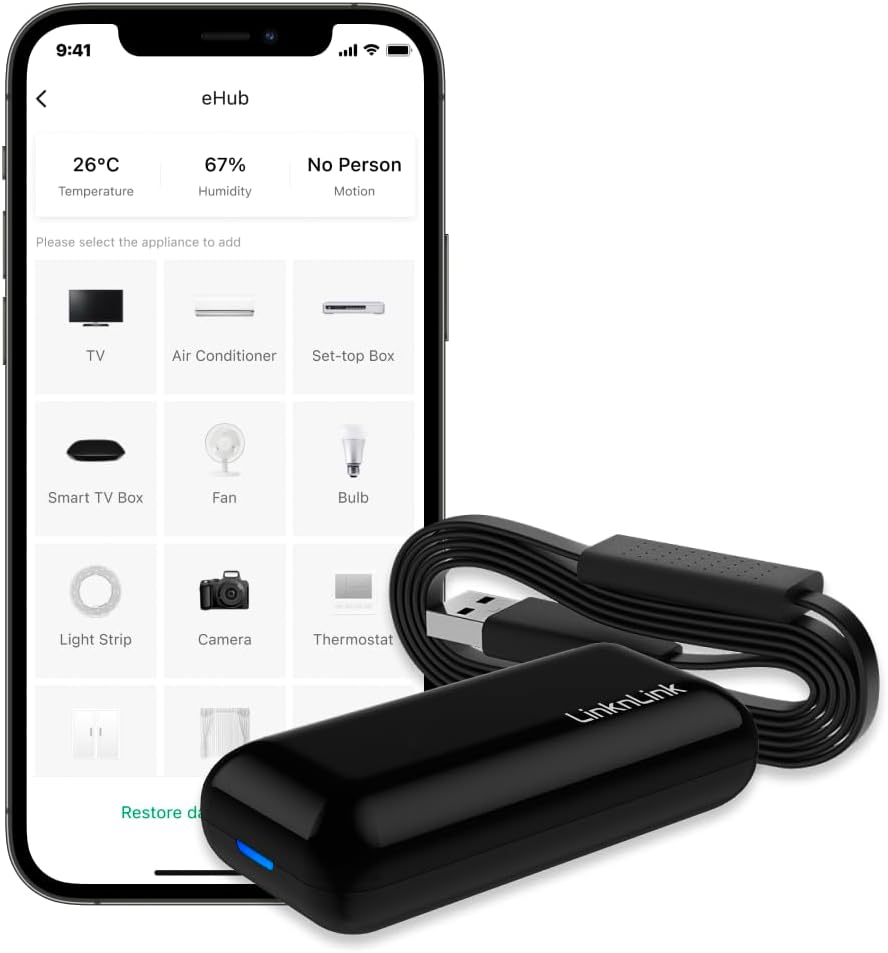 LinknLink eHub 5-in-1 Smart WiFi Universal Remote: IR and RF Control ...