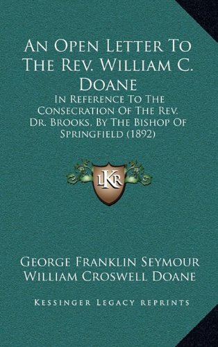 Buy An Open Letter to the REV. William C. Doane: In Reference to the ...