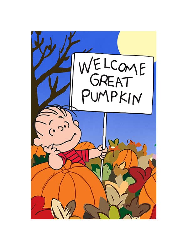 Amazon.com : Flagology.com, PEANUTS Welcome Great Pumpkin Linus ...
